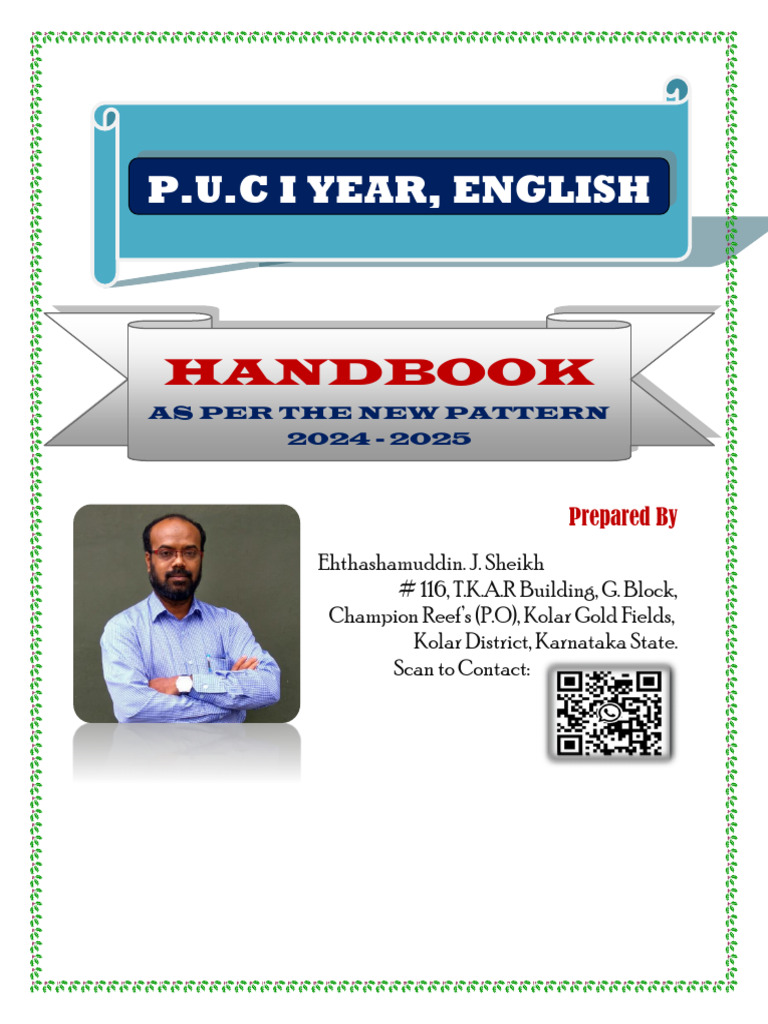 1st PUC English Handbook 2024-2025 | PDF | Curiosity | Poetry