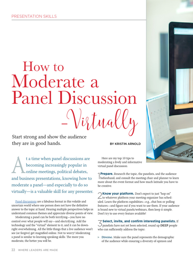 How To Moderate A Panel Discussion Virtually | PDF | Social Science