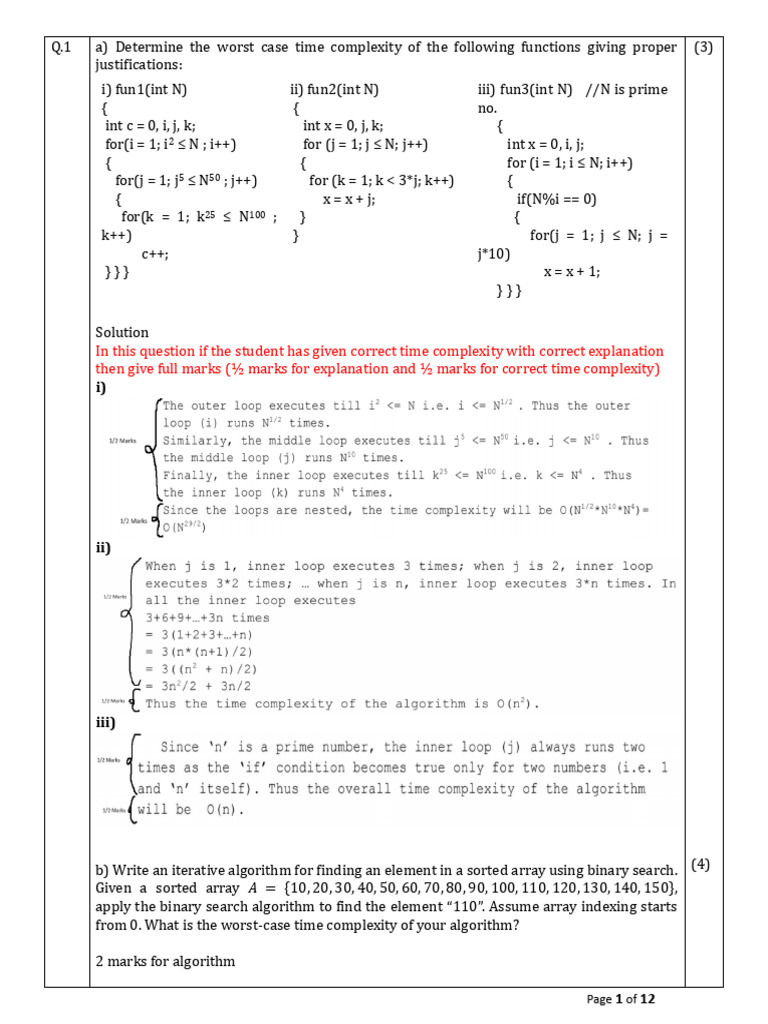 UCS301 Time Complexity and Algorithms | PDF | Algorithms And Data ...