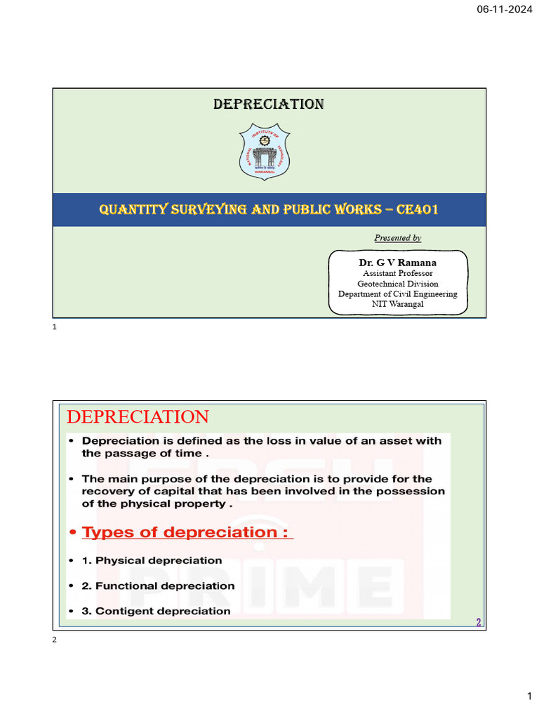 Depreciation 1 | PDF | Depreciation | Income
