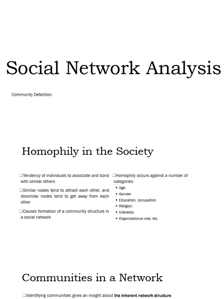 SNA-Community Detection | PDF | Vertex (Graph Theory) | Applied Mathematics