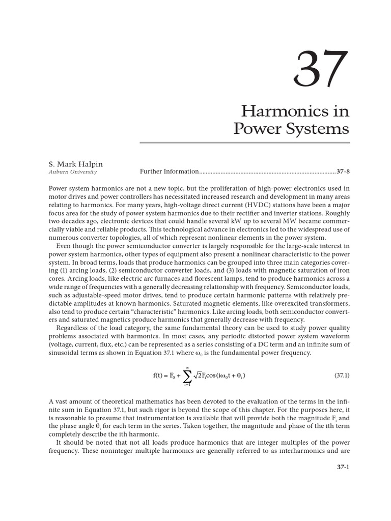 Electric Power Generation Transmission and Distrib... - (Chapter 37 ...