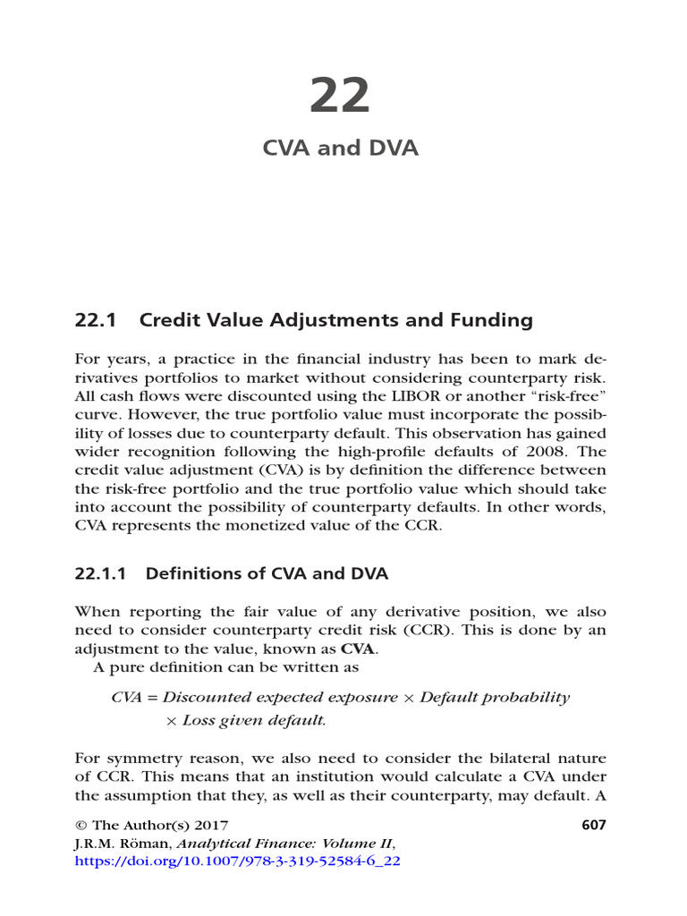 CVA and DVA | PDF | Bonds (Finance) | Credit Risk