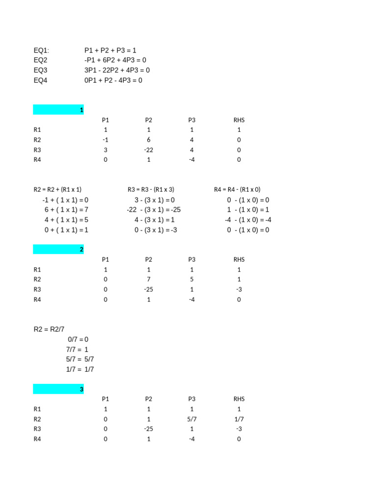 Gauss Jordan | PDF | Teaching Methods & Materials