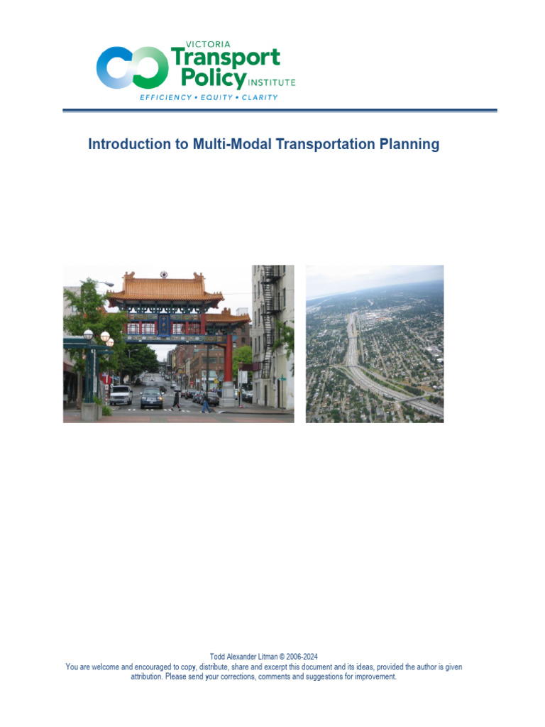 Multimodal Planning | PDF | Public Transport | Transport