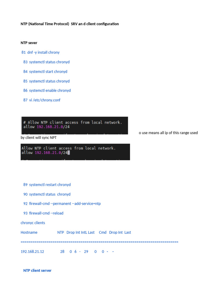 19 NTP Server and Client Configuration | PDF | Computers