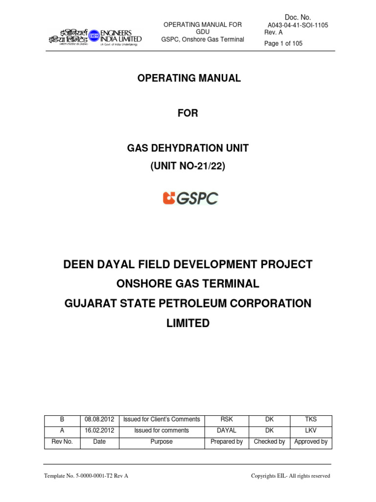 GSPC GDU Operating Manual | PDF | Distillation | Liquids