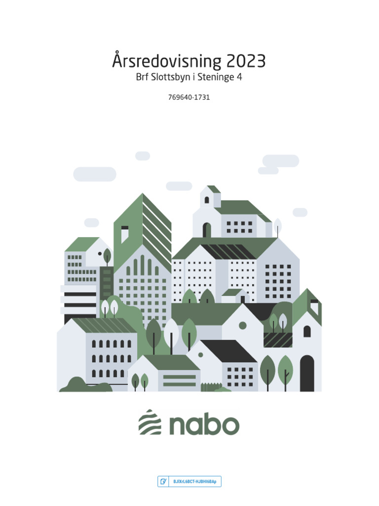 BRF Slottsbyn I Steninge 4, 769640-1731 - Årsredovisning 2023 | PDF