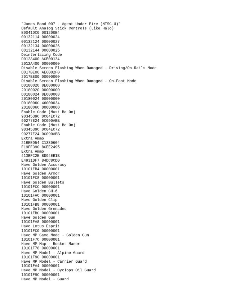 James Bond 007 - Agent Under Fire (NTSC-U) | PDF | Projectiles ...