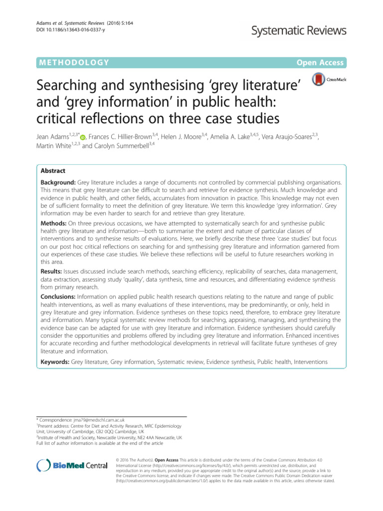 How To Grey Literature | PDF | Systematic Review | Evaluation