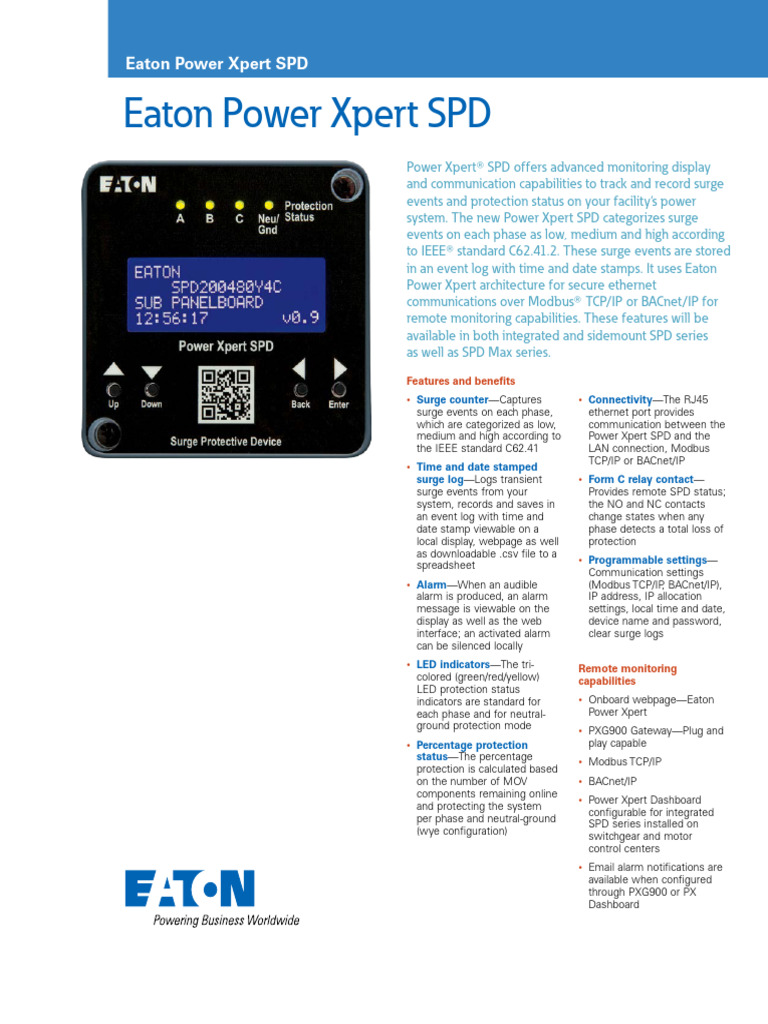1.11 Catalogo eaton-pxspd-product-aid-PA158017EN | PDF | Internet Protocols | Electrical Engineering