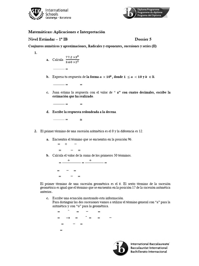 Dossier 5 Soluciones | PDF | Matemáticas | Análisis matemático