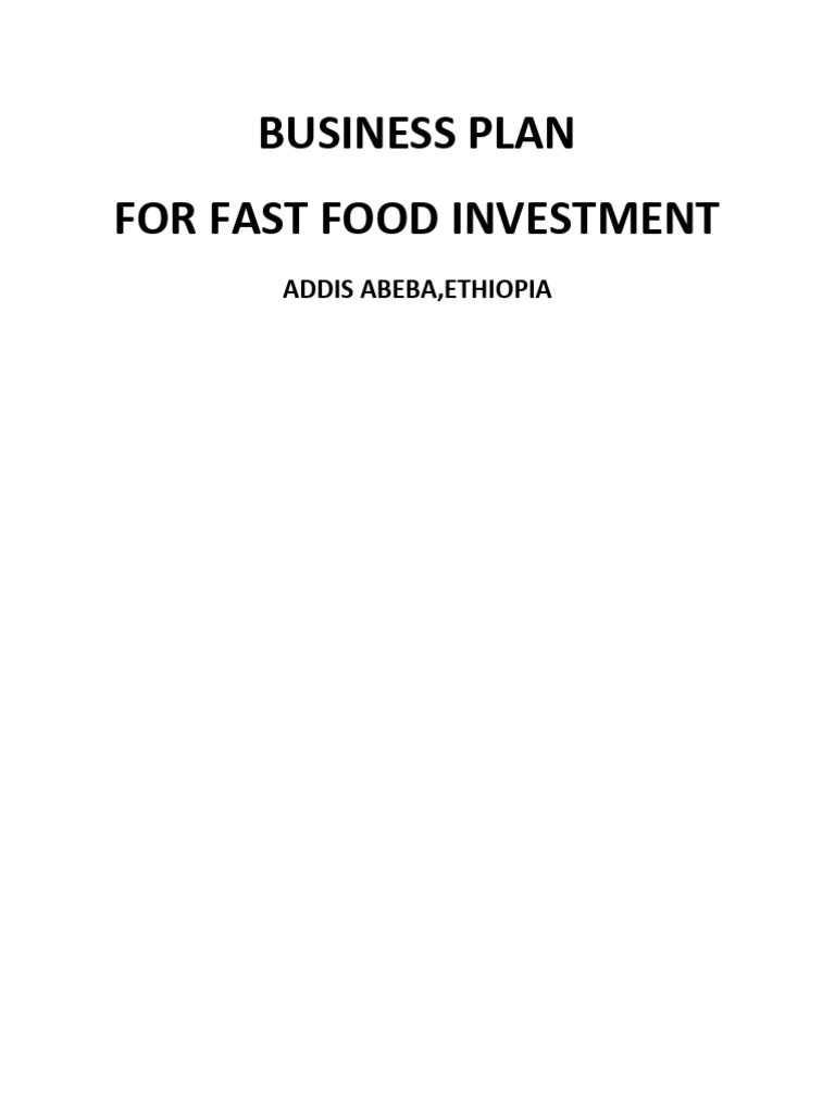 3 Business Plan For Fast Food Service Business | PDF | Fast Food | Business