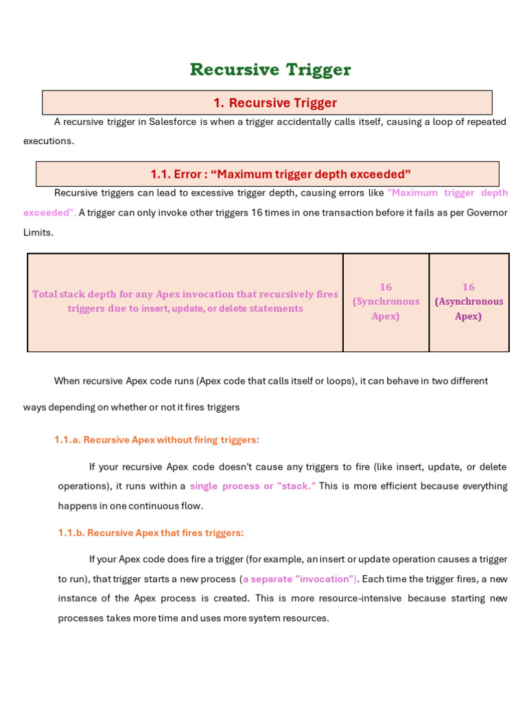 Salesforce Recursive Triggers Guide | PDF | Computer Science | Software ...