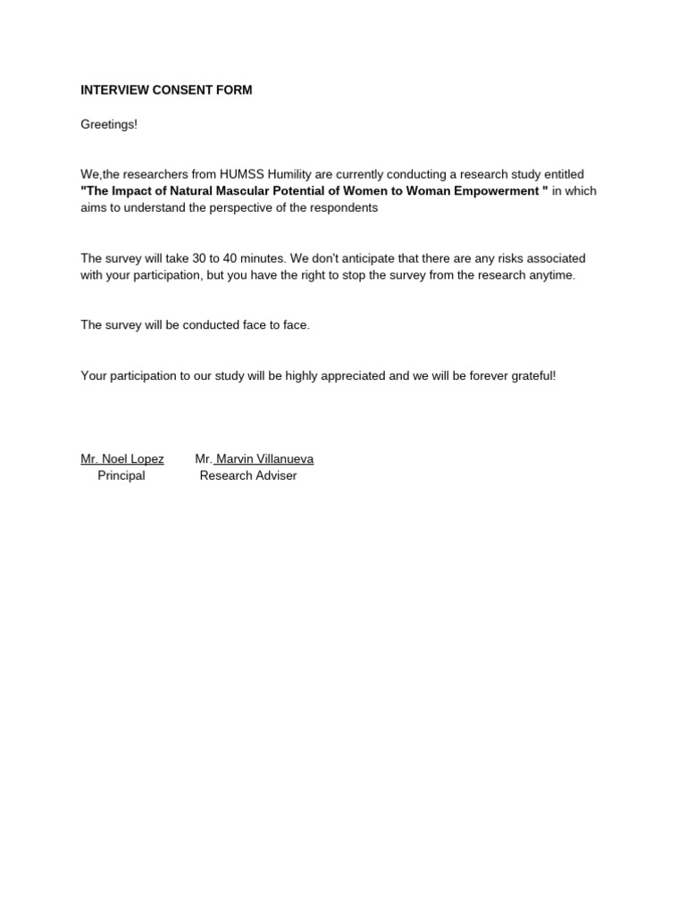 Interview Consent Form | PDF