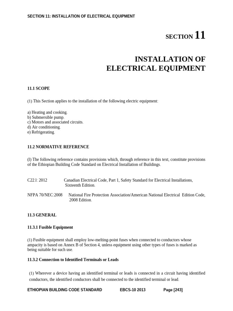 Electrical Equipment Installation Guide | PDF | Fuse (Electrical ...