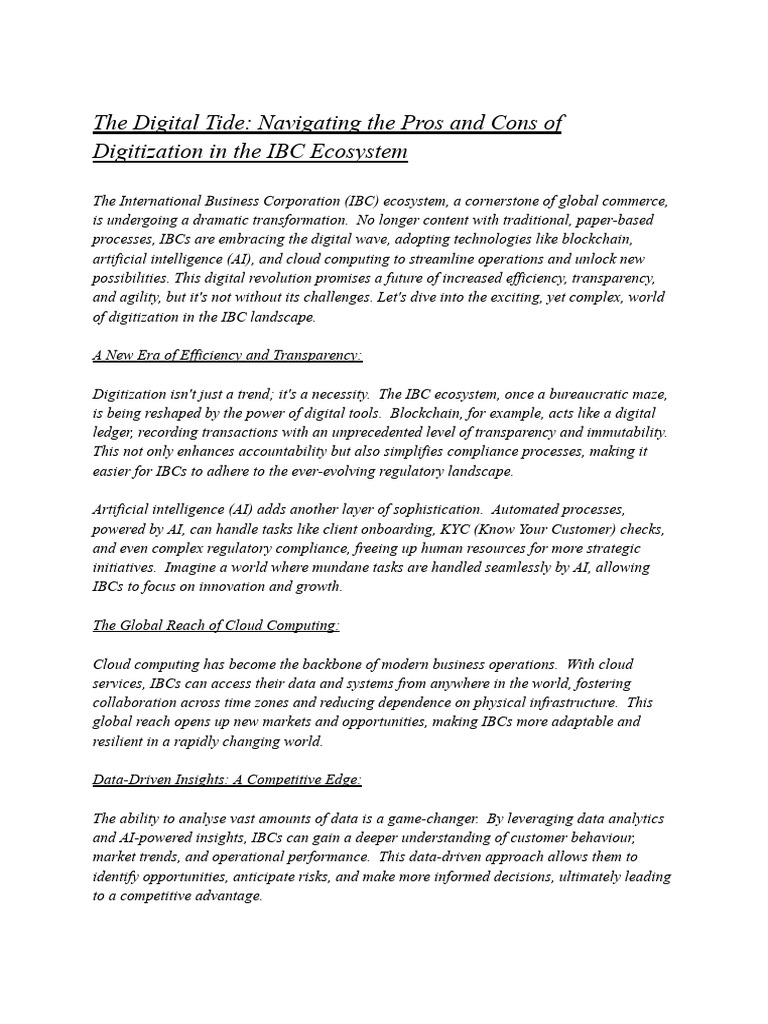 Digitization in the IBC Ecosystem | PDF | Computer Security | Security