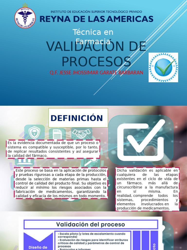 Procesos de Validacion | PDF | Farmacia | Medicamentos con receta