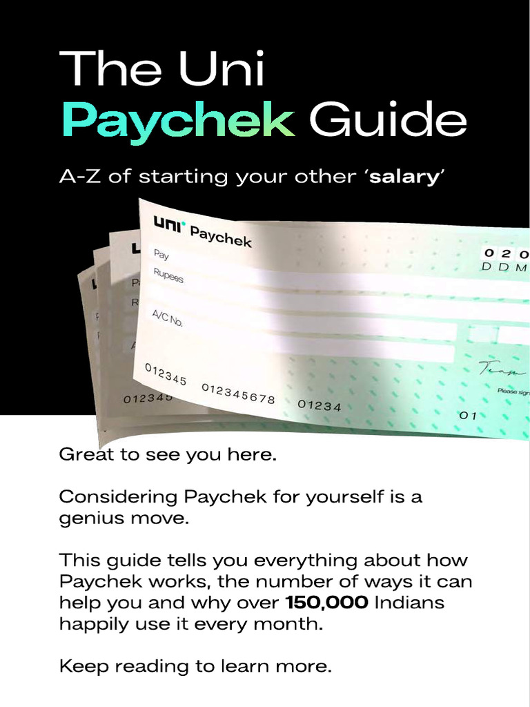 Paychek: Your Monthly Salary Solution | PDF | Credit | Finance & Money ...