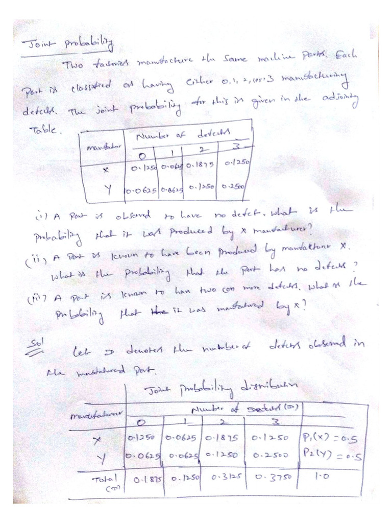Joint and Marginal Probability | PDF