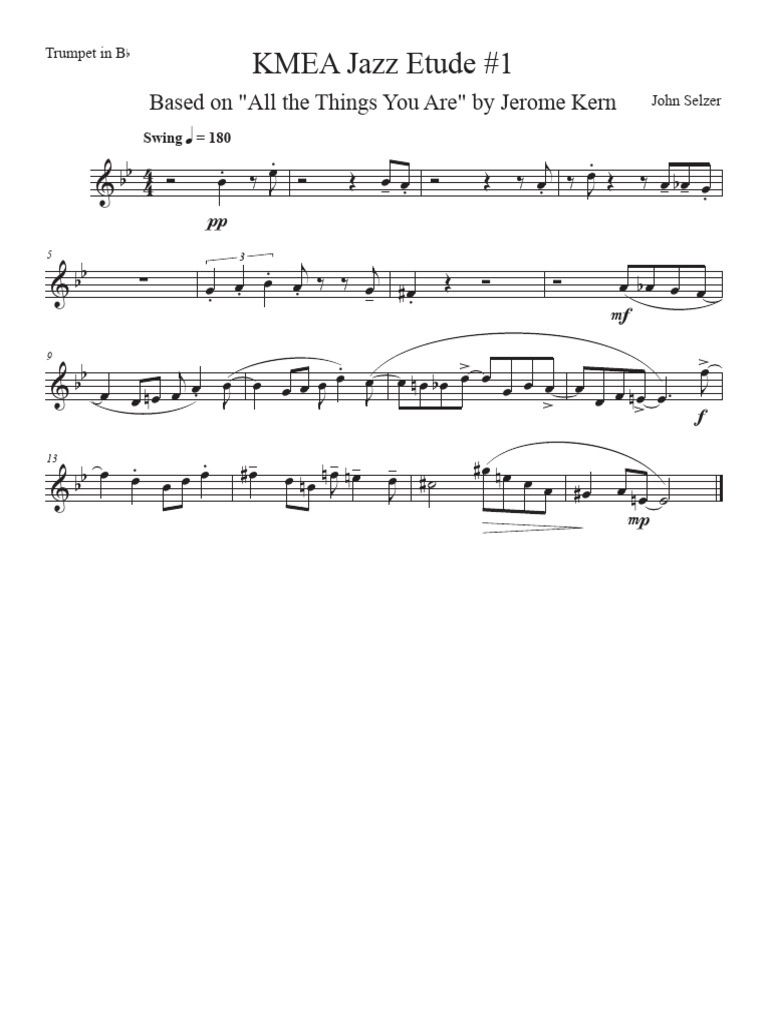 c4 Etude Trumpet 1 | PDF