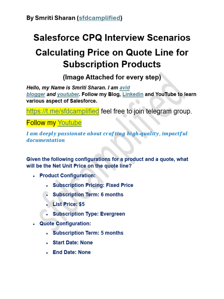 Salesforce CPQ Interview Scenarios | PDF | Web 2.0 | World Wide Web