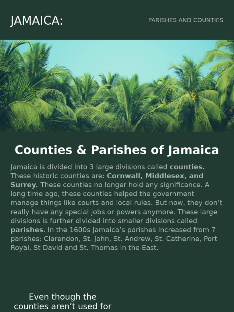 Jamaica's Parishes and Counties Guide | PDF