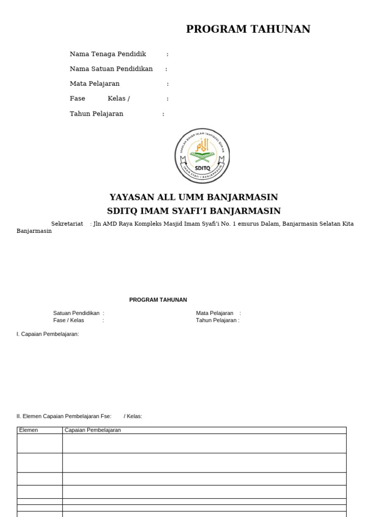 13.. Format Prota Kurnas 2024 | PDF
