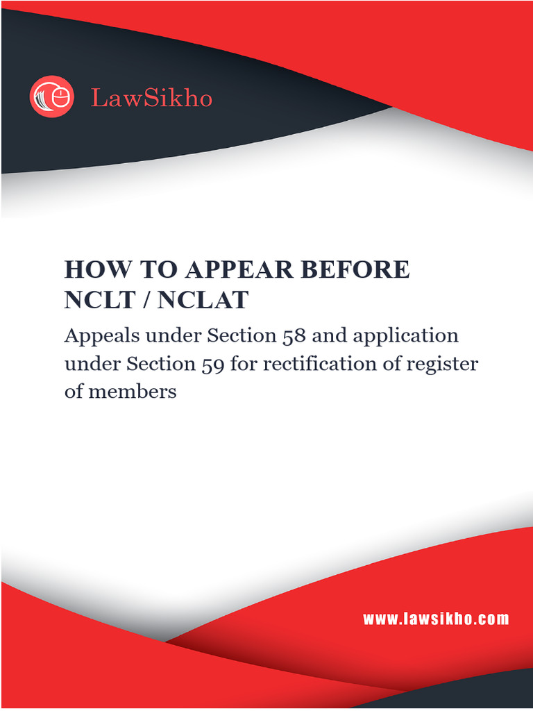 NCLT/NCLAT Appearance Guide | PDF | Share (Finance) | Lawyer