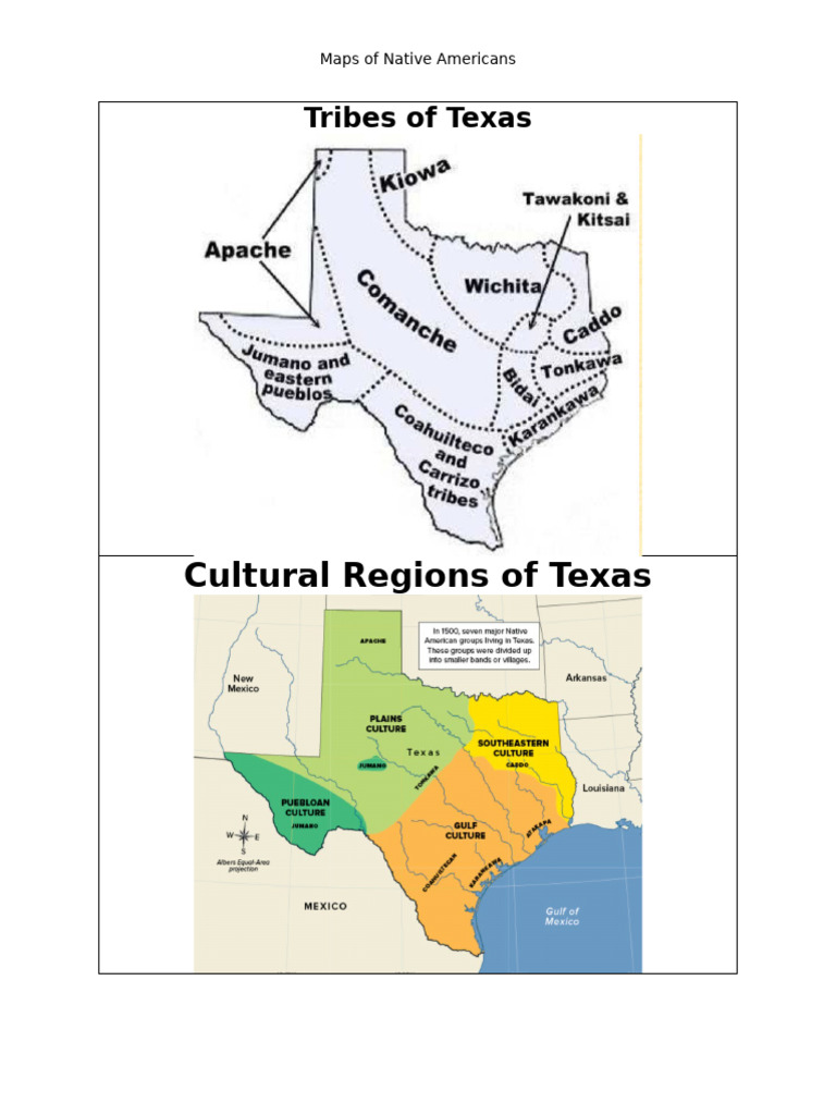 2.2 Tribes of Texas Maps Resource-1 | PDF | Social Science | Travel