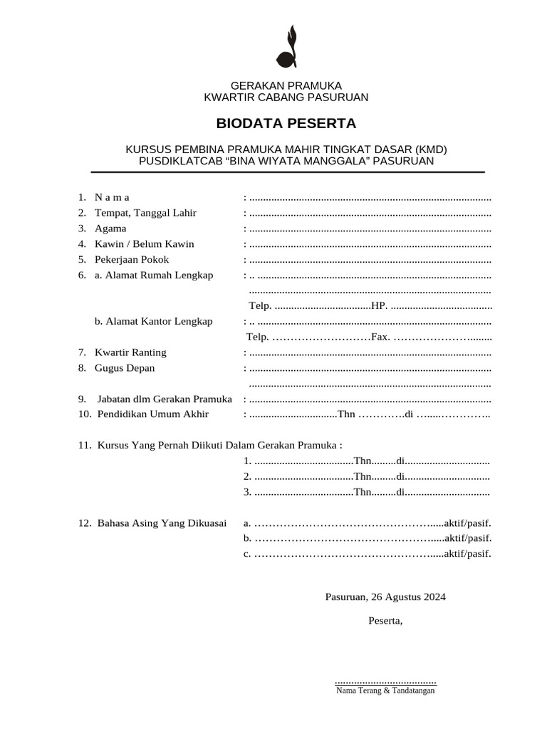 BIODATA 80 Dan 15 | PDF