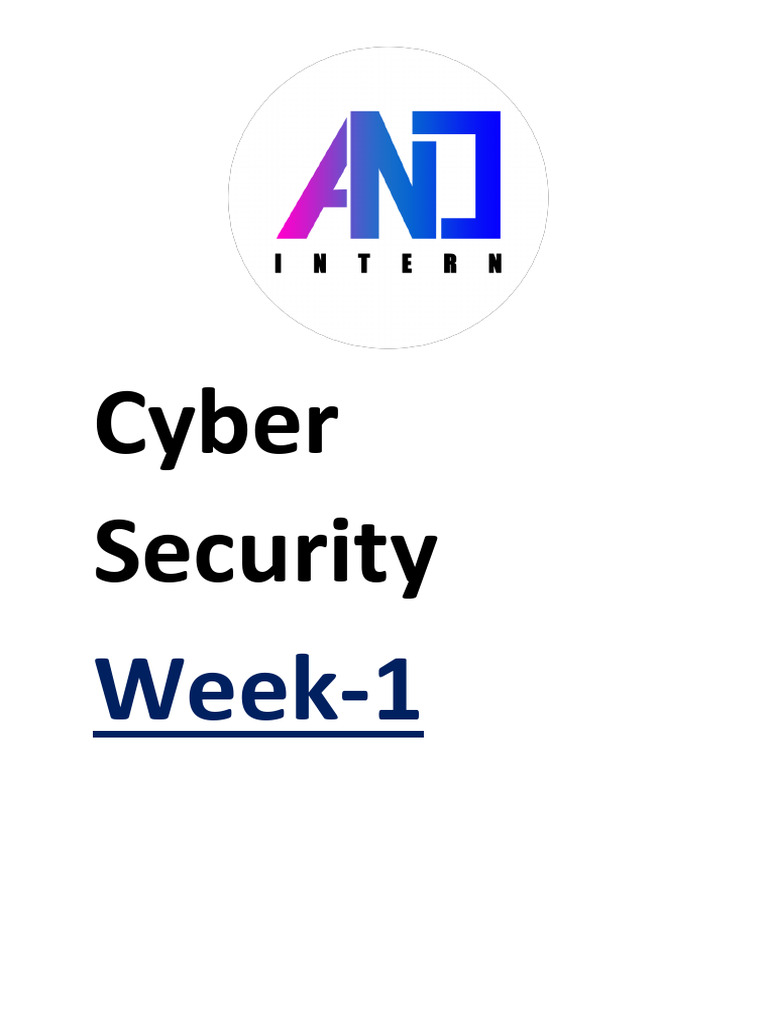 Cyber Security Week-1 Materials | PDF | Computer Network | Security