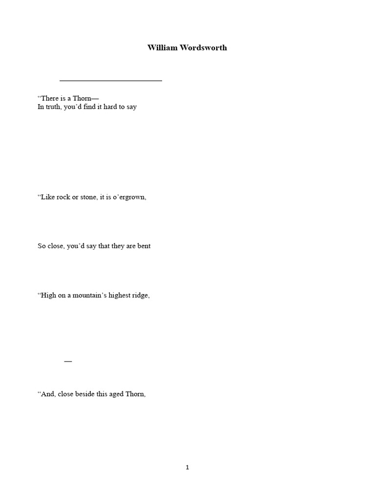 William Wordsworth | PDF | Poetry