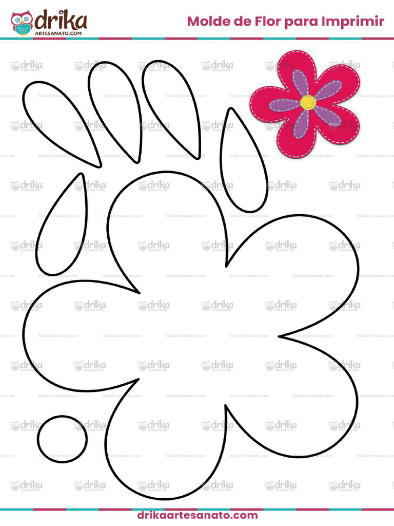 Molde de Flor para Imprimir m14 3 | PDF