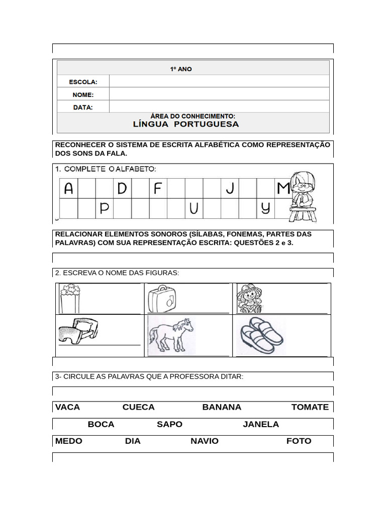 Reconhecer o Sistema de Escrita Alfabética Como Representação Dos Sons ...
