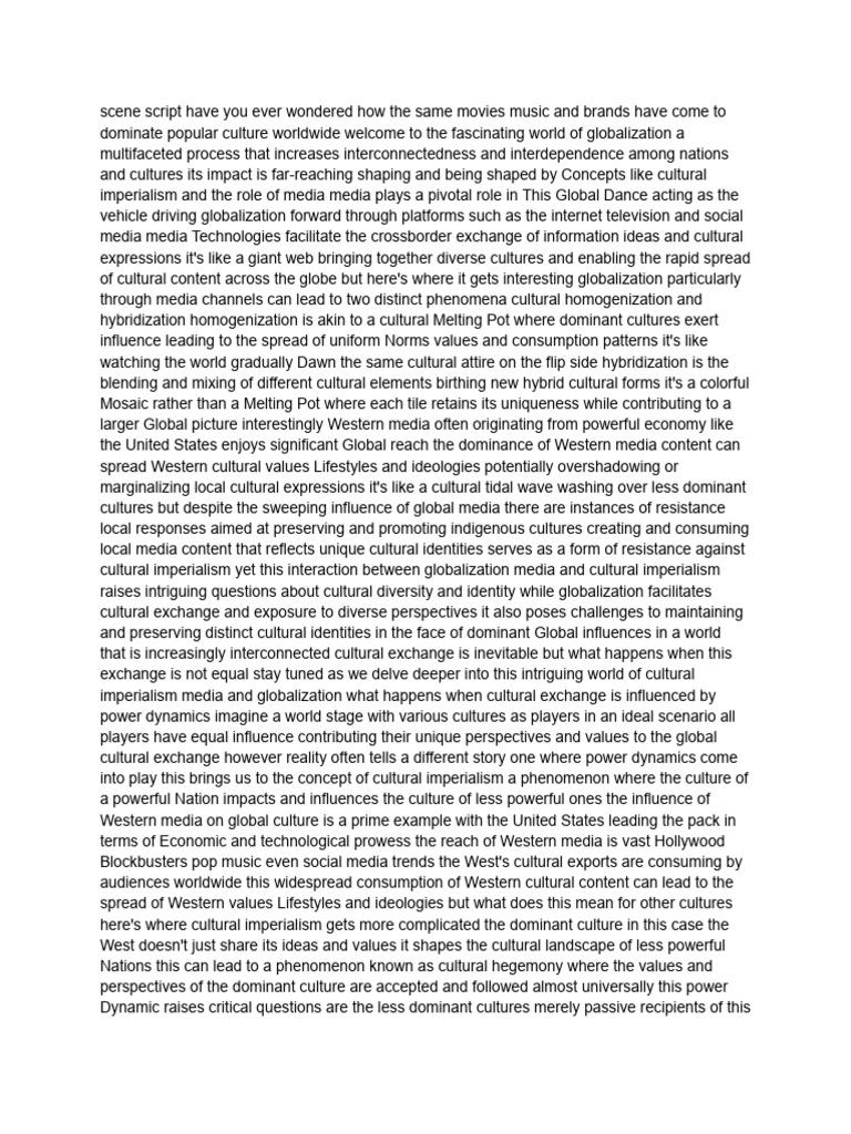 Scene Script Have You Ever Wondered How the Same Movies Music and ...