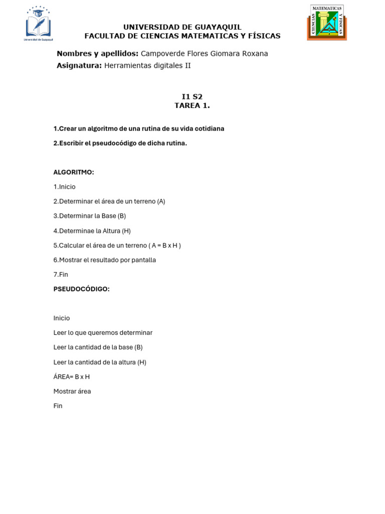 U1 S2 Tarea 1 CAMPOVERDE GIOMARA | PDF U1 S2 Tarea 1 CAMPOVERDE GIOMARA | PDF