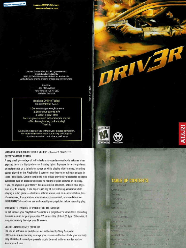 Driver 3 - Manual - PS2 | PDF
