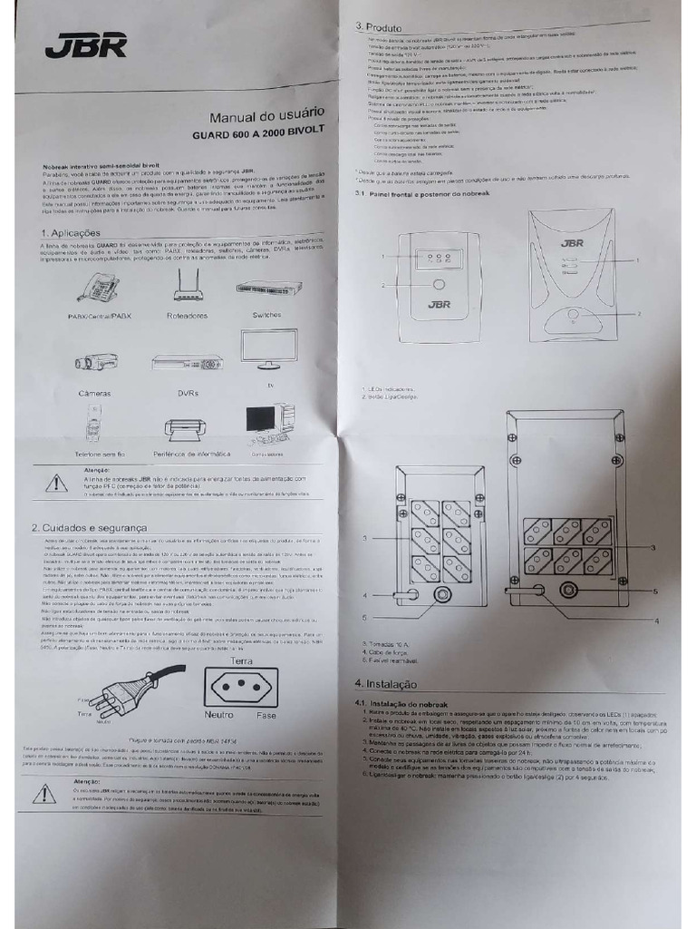 Manual No-Break JBR 600VA | PDF