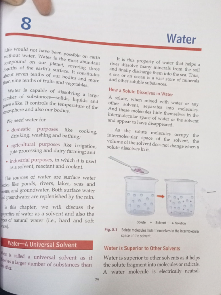Water Class 8 | PDF