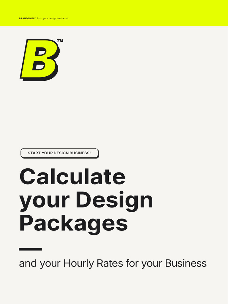 BRANDBRIEF™ Calculate Your Design Packages 07-2023RH | PDF | Cost ...