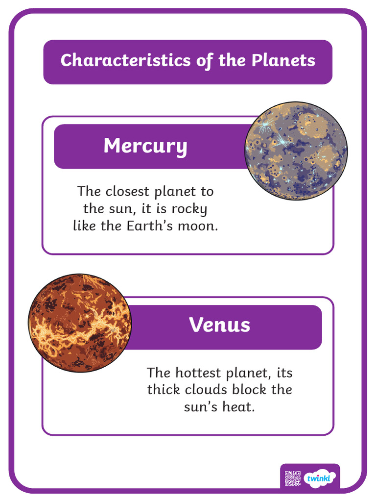 Planet Characteristics for Kids | PDF | Science & Mathematics