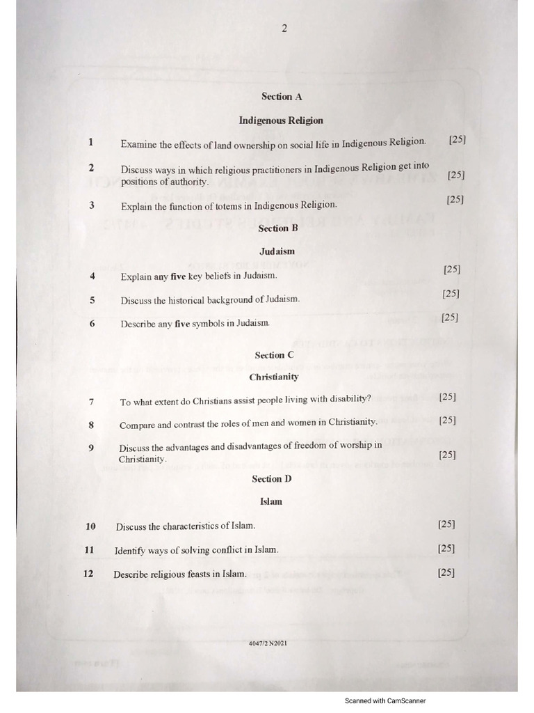 FRS 2021 Paper 2 | PDF