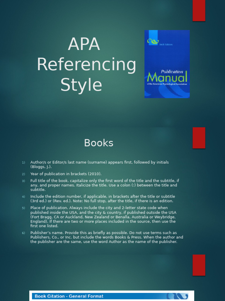 APA 6th Style References | PDF