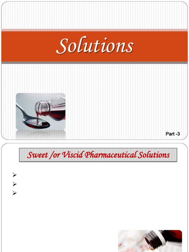 Solutions Part | PDF | Syrup | Sucrose Solutions Part | PDF | Syrup | Sucrose