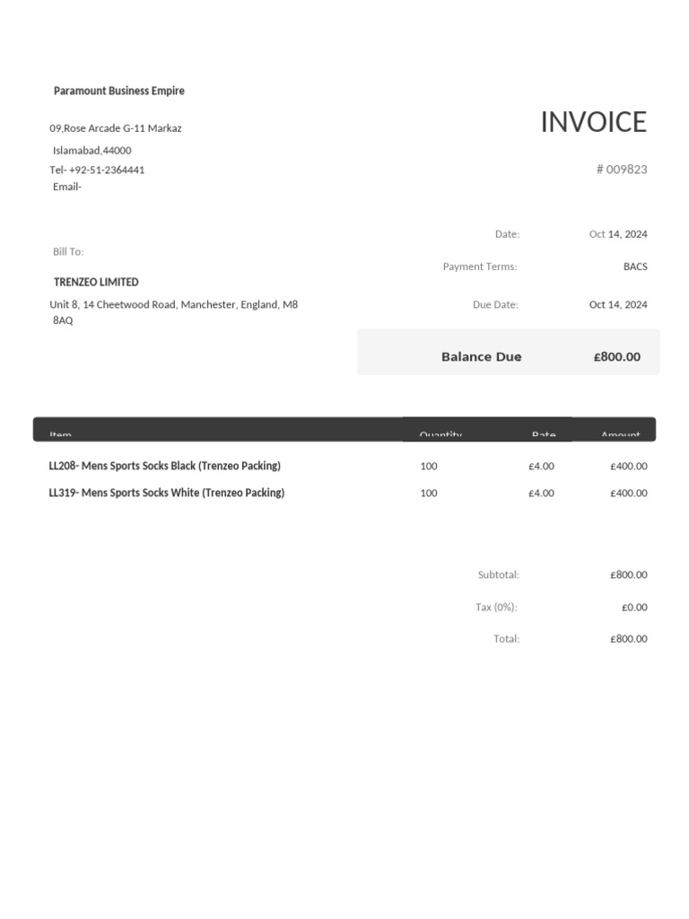Invoice 005623 | PDF