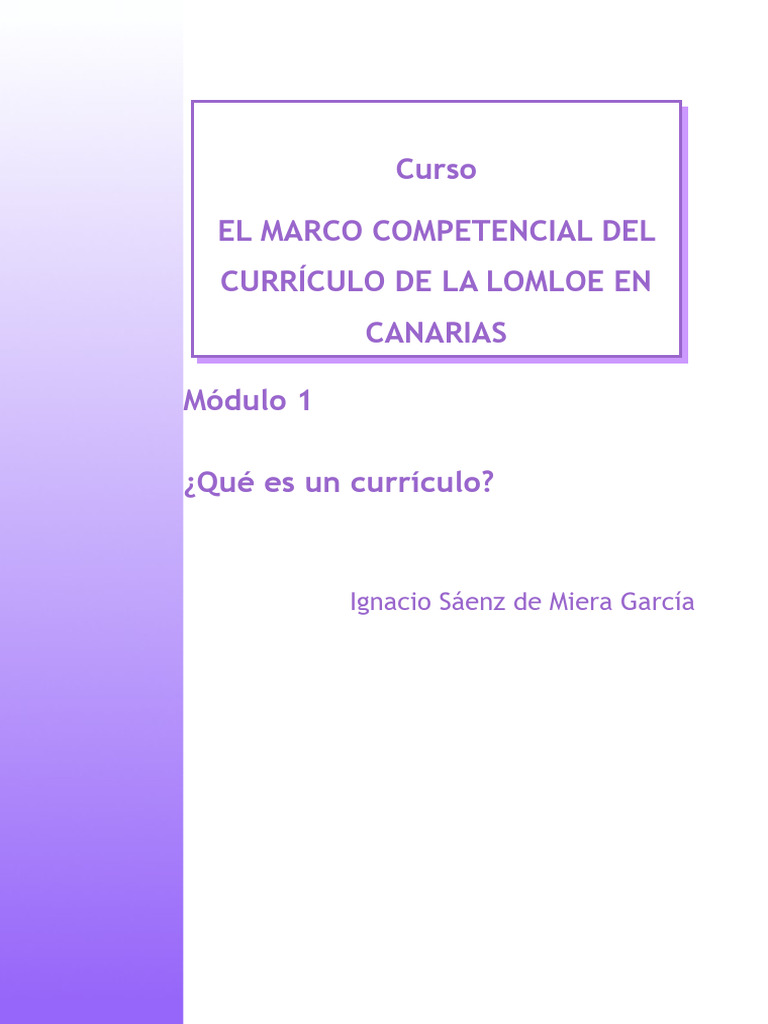 M Dulo 1. Qu Es Un Curr¡culo | PDF | Plan de estudios | Aprendizaje