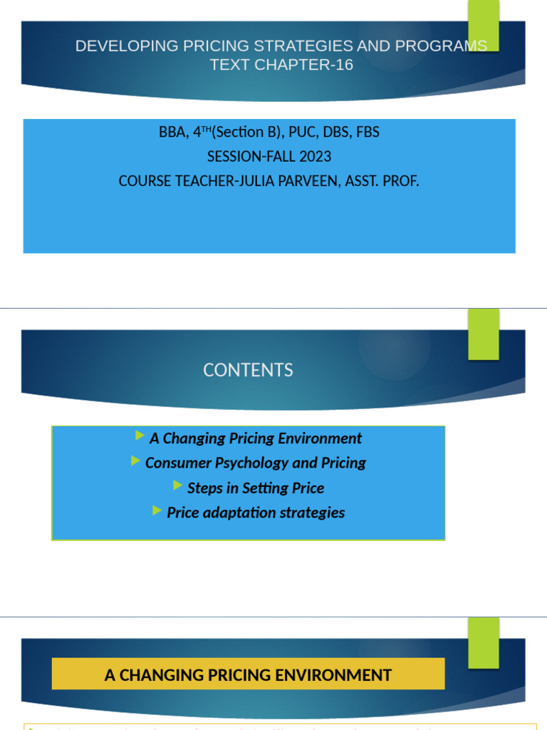 Chapter_06_MM_Pricing_SPRING2024 | PDF | Pricing | Prices