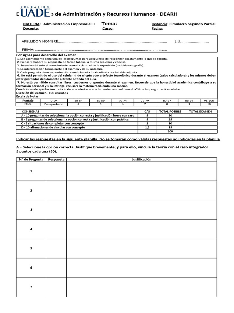 Simulacro Segundo Parcial - AEII 2024 - VFFF | PDF | Walmart | Business