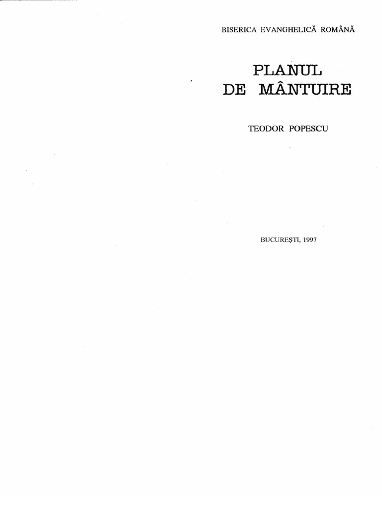 Planul de Mântuire | PDF